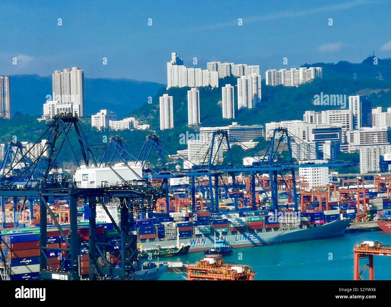 Hong Kong port Stock Photo - Alamy