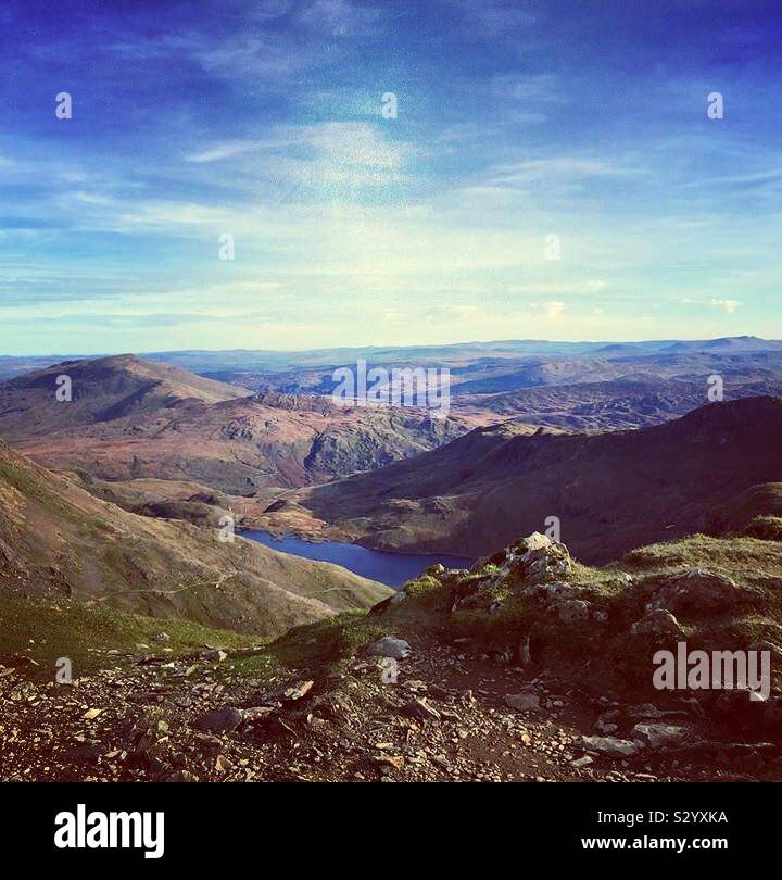 Summit of Snowdon Stock Photo - Alamy