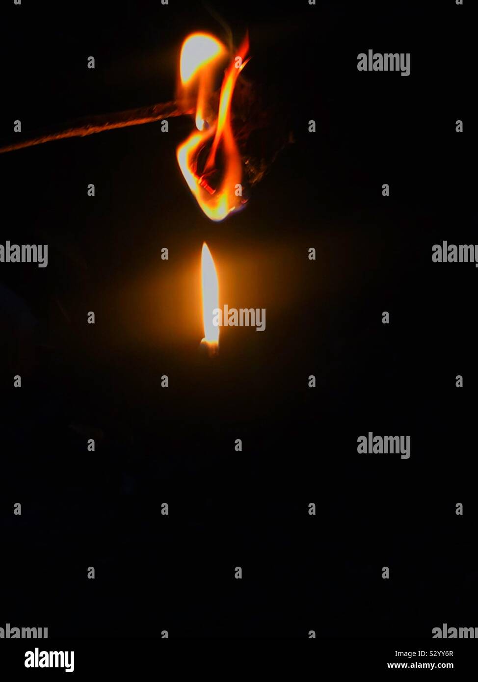 Drop of fire Stock Photo - Alamy