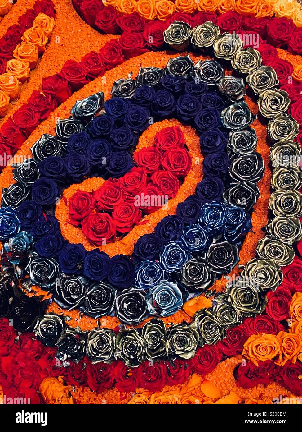 Bright colorful arrangement of roses Stock Photo - Alamy