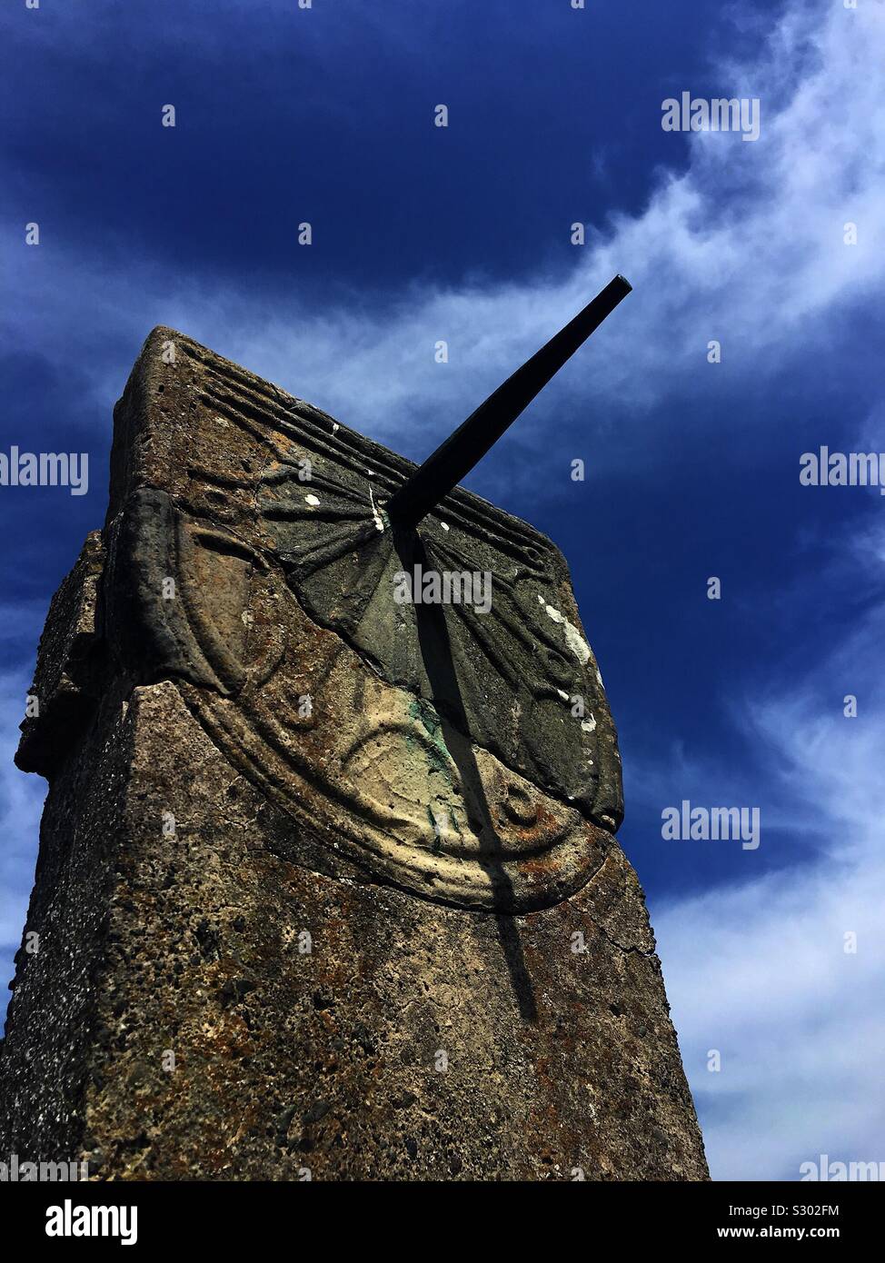 Ancient stone sundial Stock Photo - Alamy