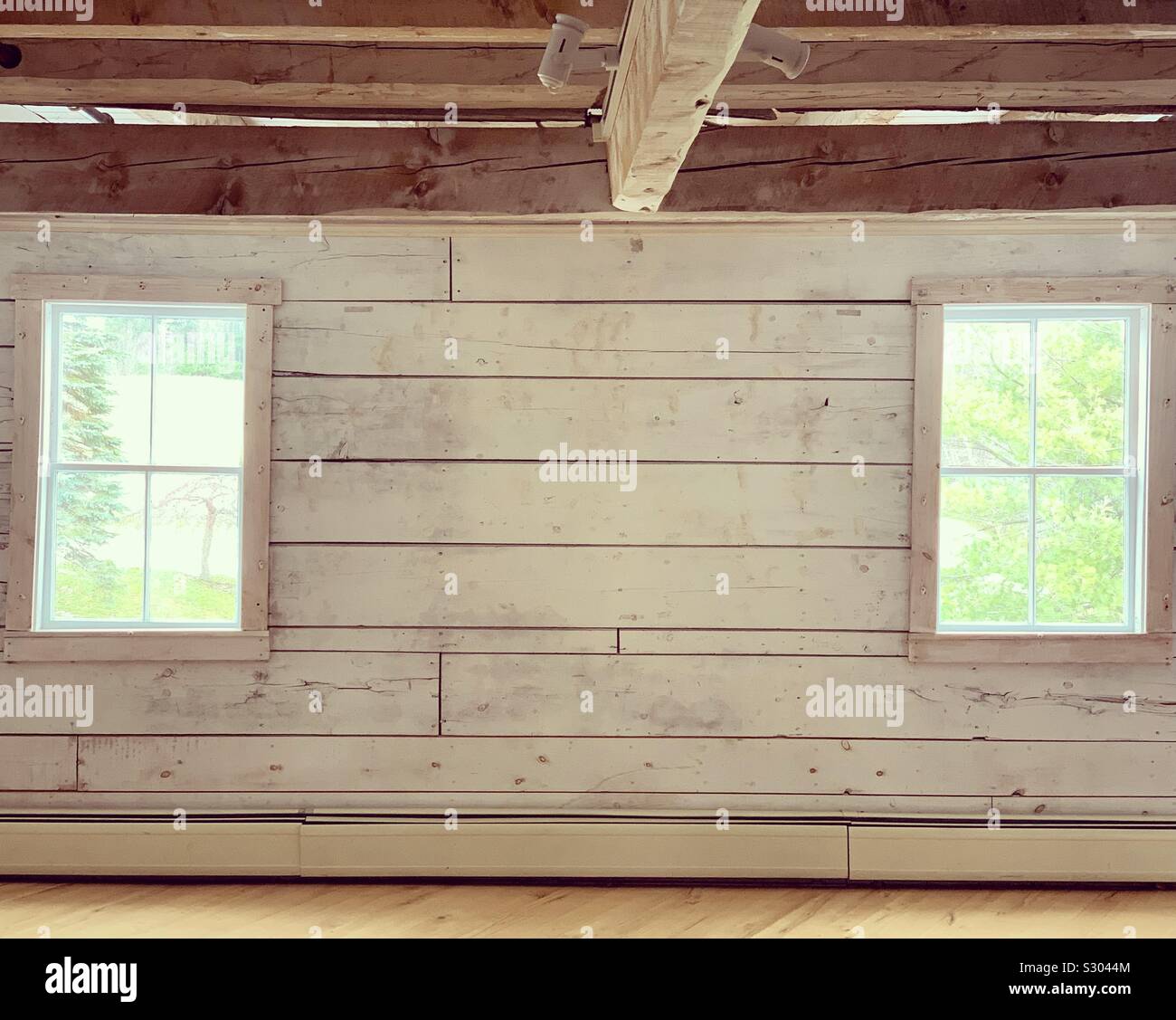 Inside the lower level of the barn at the Inn at Round Barn Farm ...