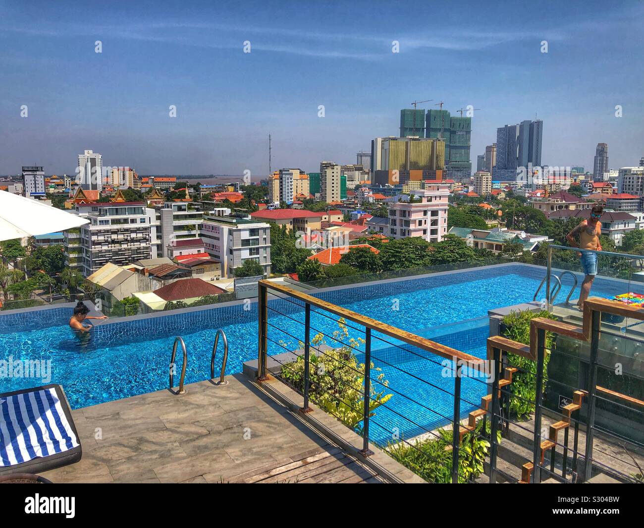 Rooftop pool in Phnom Penh, Cambodia Stock Photo - Alamy