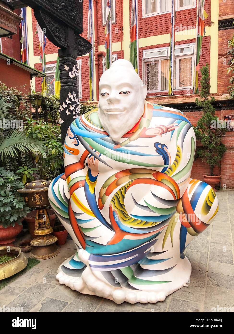 A large painted Yeti sculpture in Kathmandu, Nepal Stock Photo - Alamy