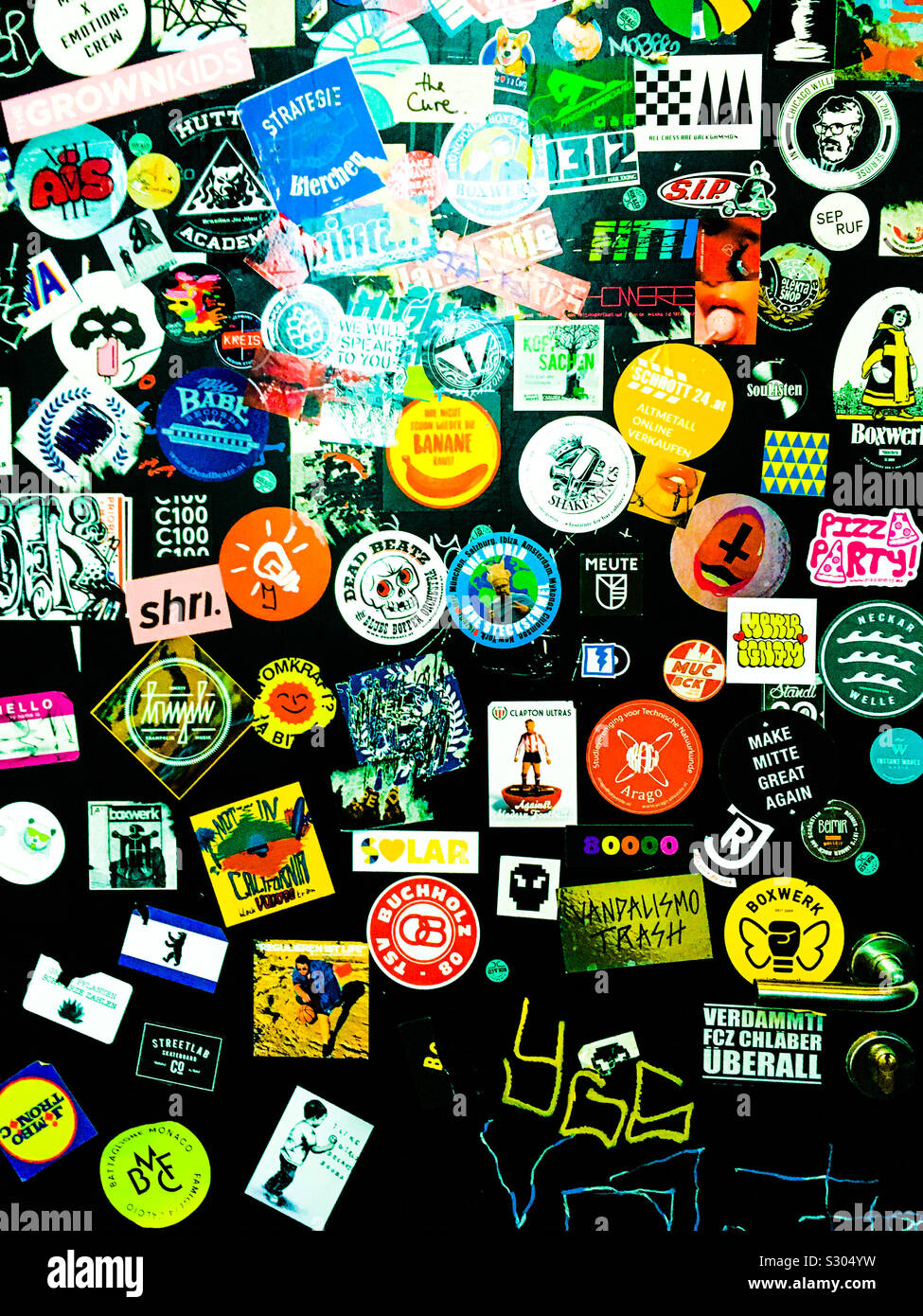 Funky stickers hi-res stock photography and images - Alamy