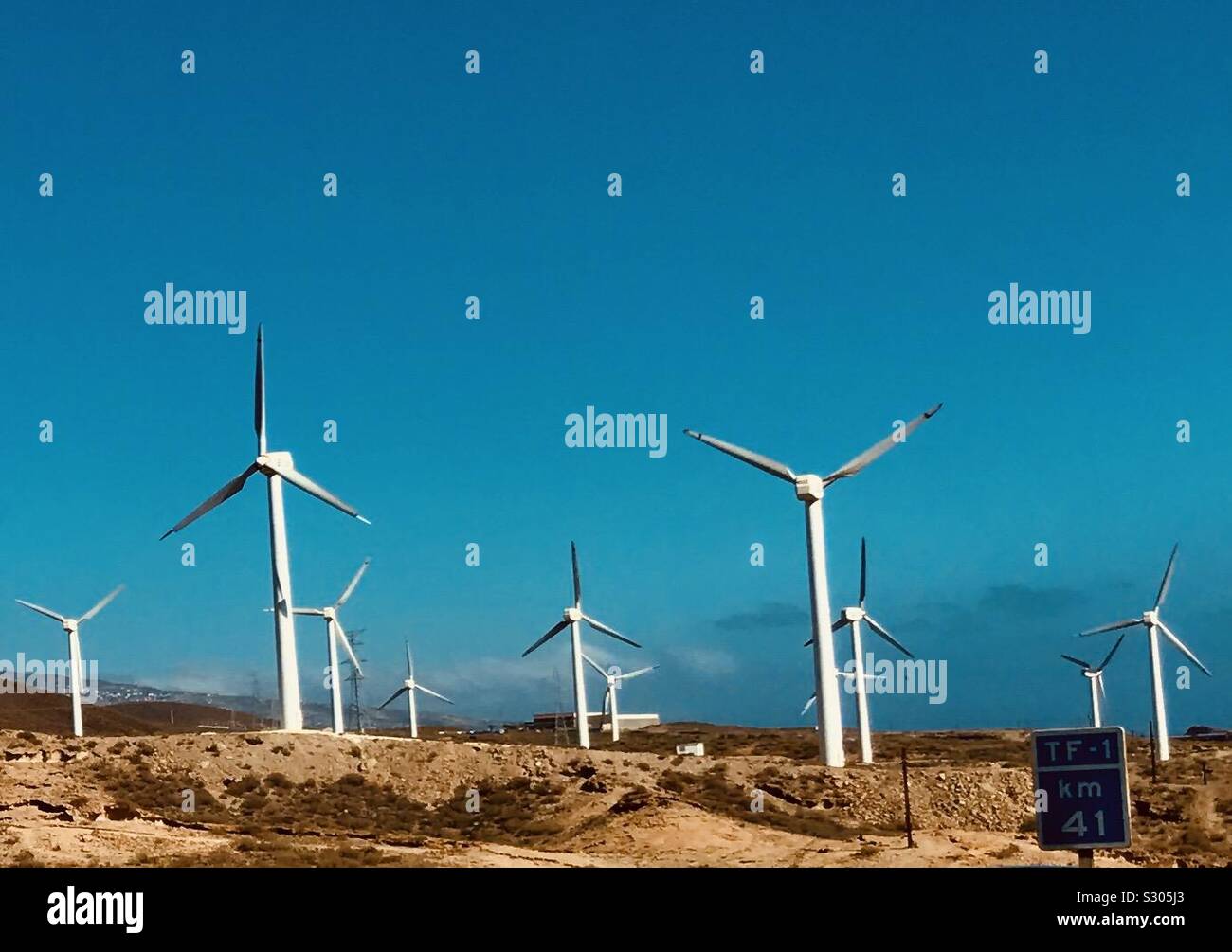 wind farm in Canary Islands Stock Photo - Alamy