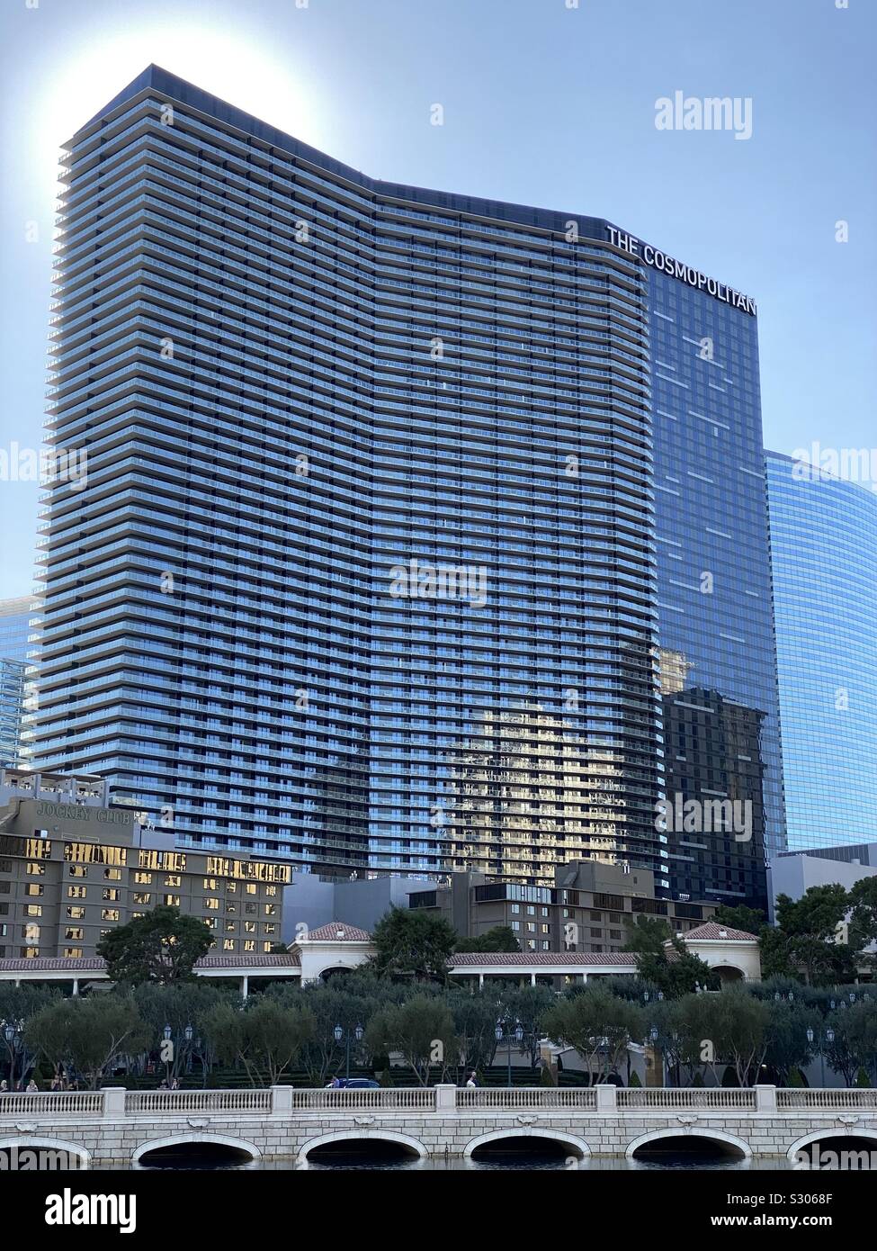 Daytime view of The Cosmopolitan on the Las Vegas Strip with ...