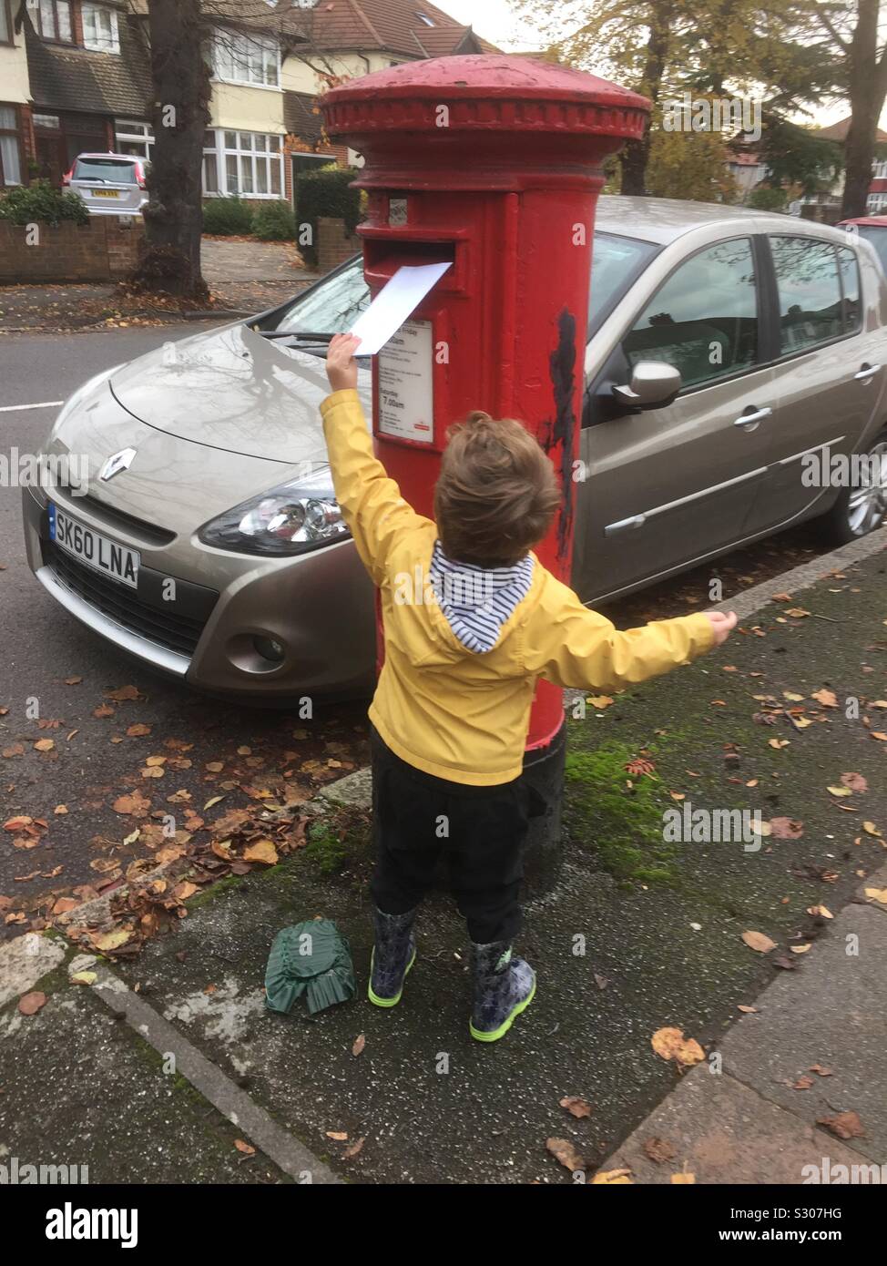 Posting letter to Santa Stock Photo - Alamy