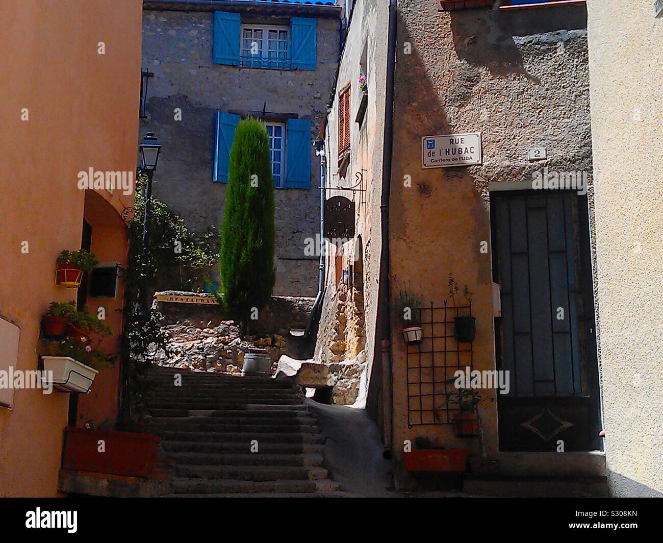 French village steps Stock Photo - Alamy