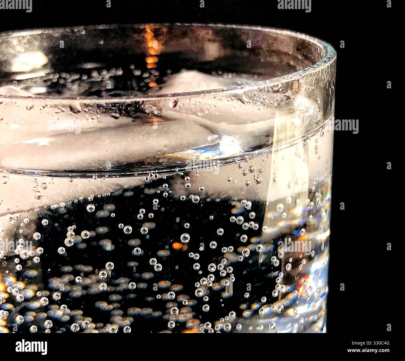 Ice Floating In Glass