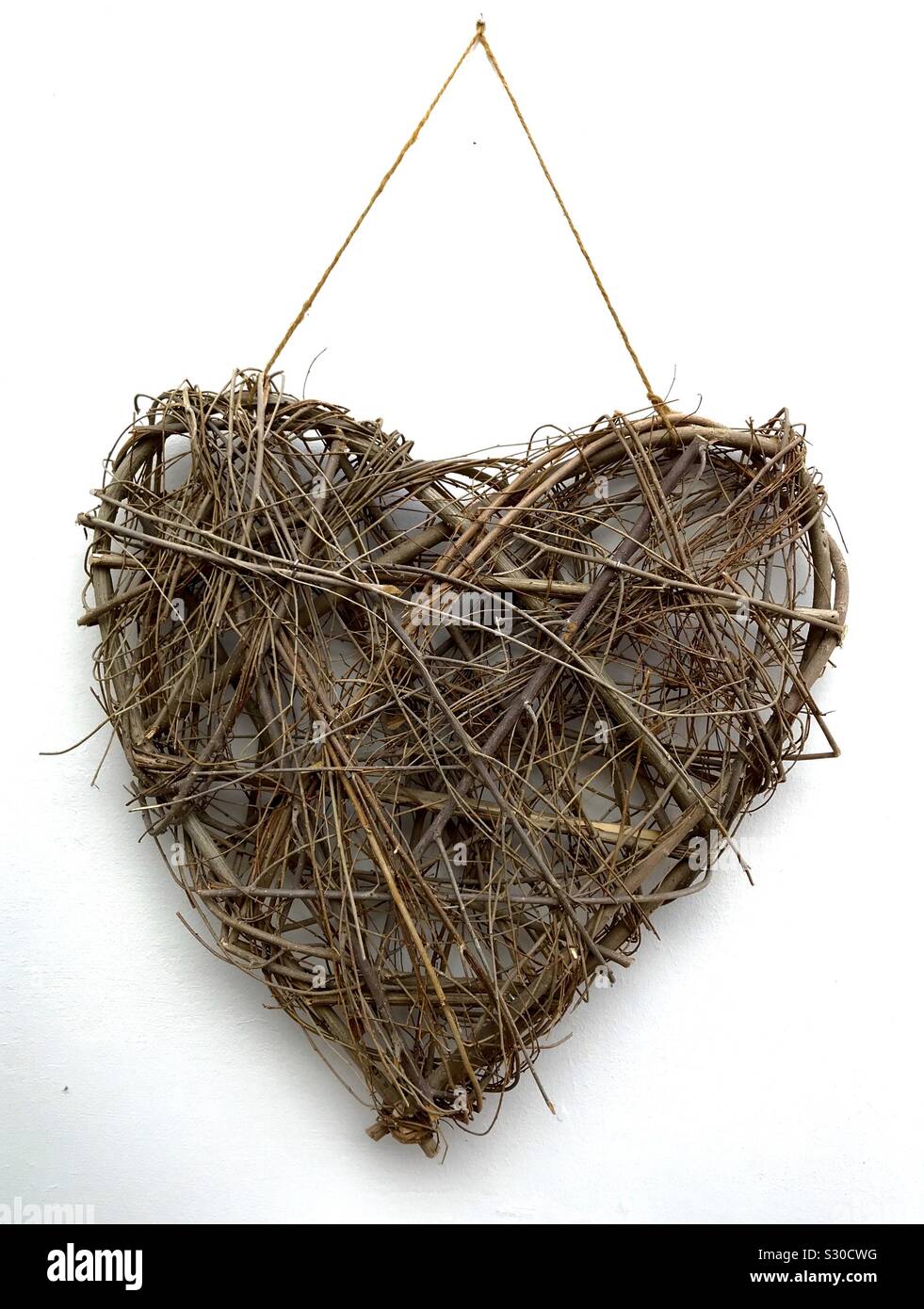 Hand made twig heart hi-res stock photography and images - Alamy