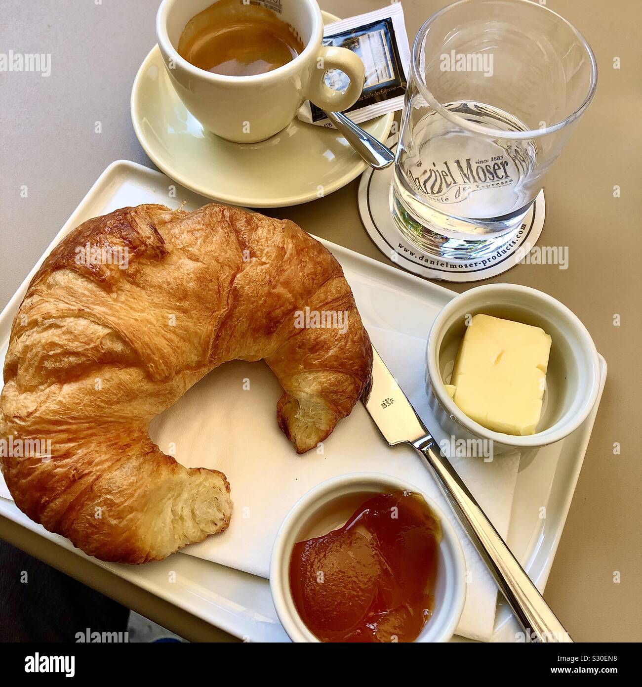 Viennese pastry croissant breakfast hi-res stock photography and images ...