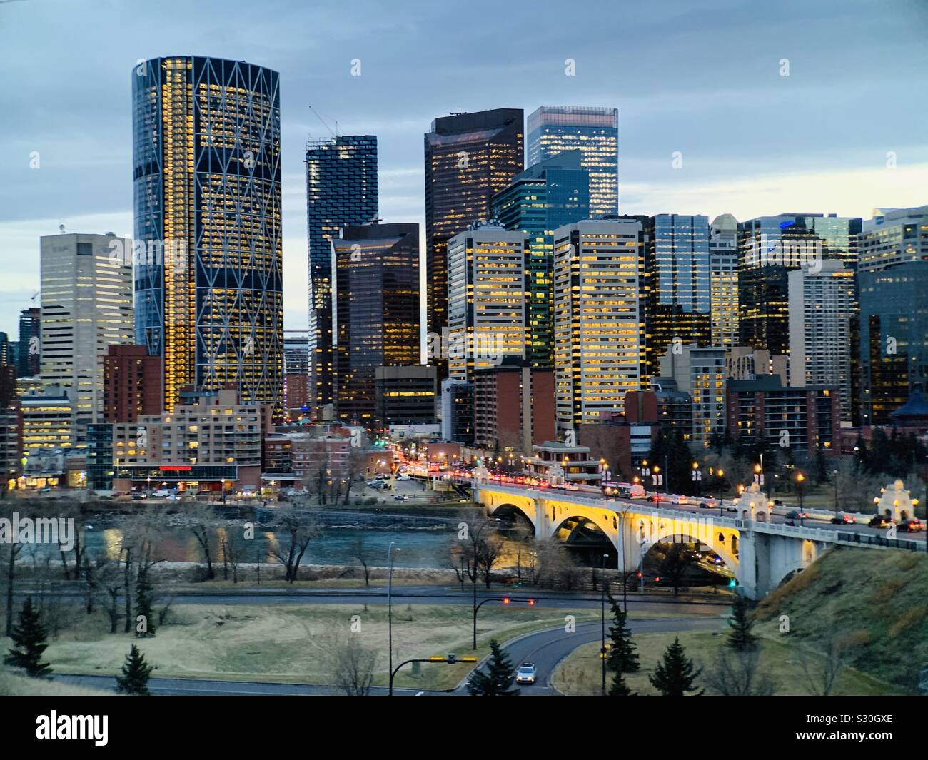 Calgary centre street bridge hi-res stock photography and images - Alamy