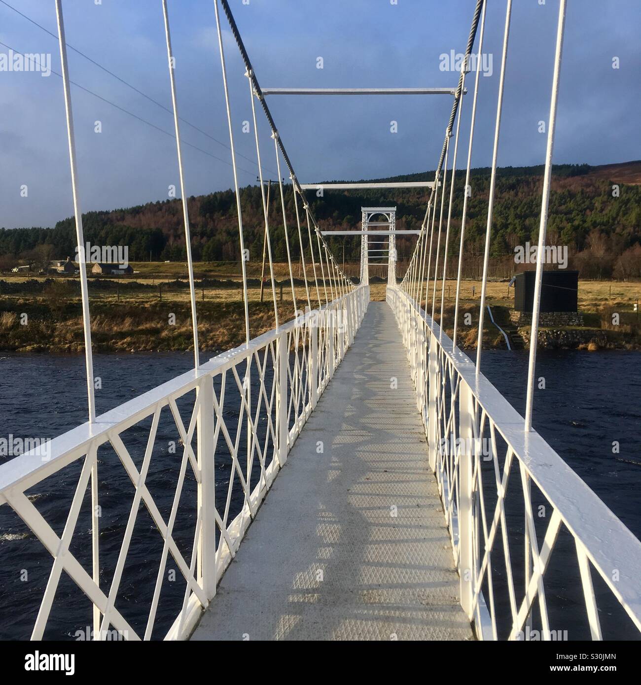Suspension Bridge Over River Dee High Resolution Stock Photography and ...
