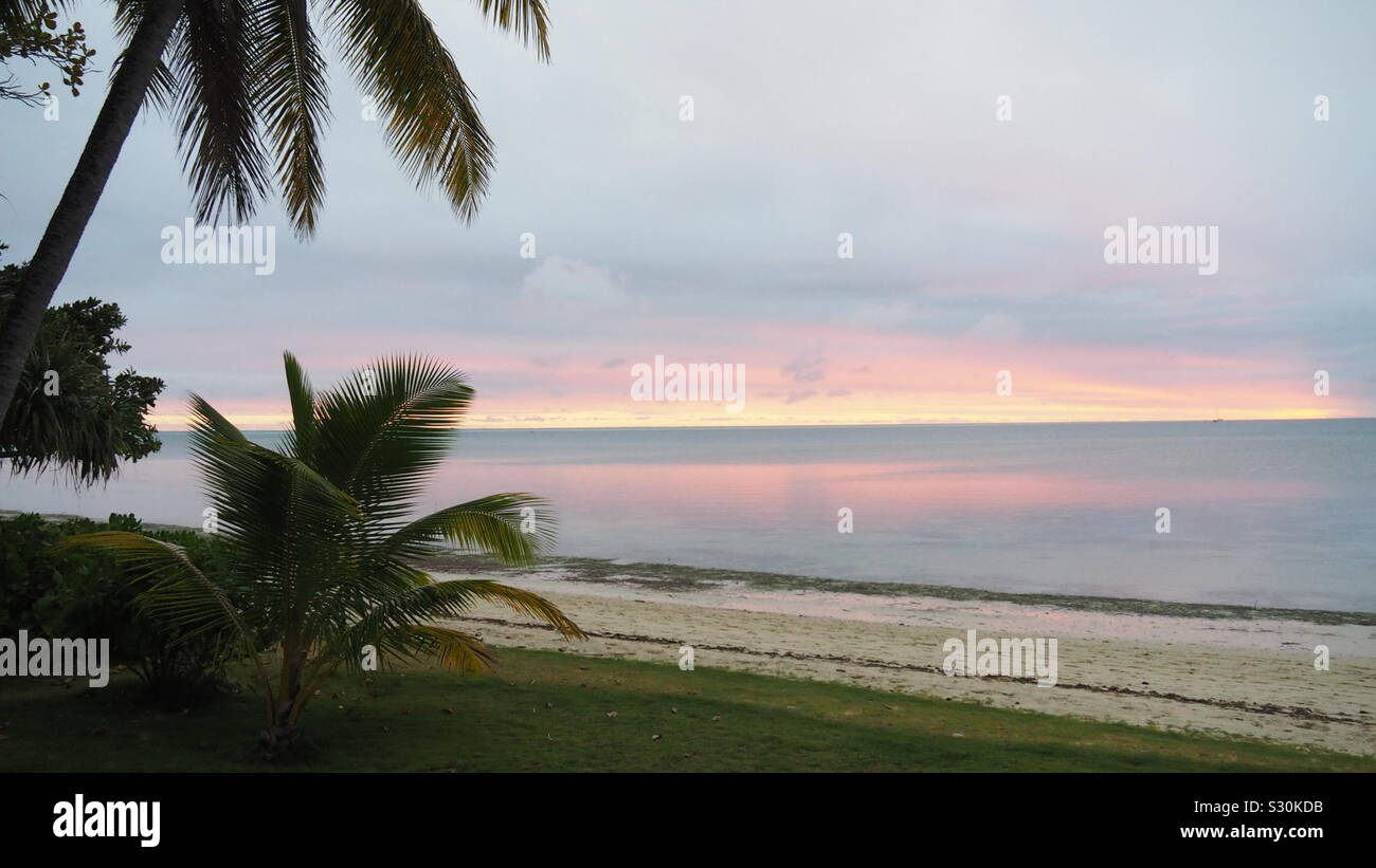 Sunsets in Fiji Stock Photo - Alamy