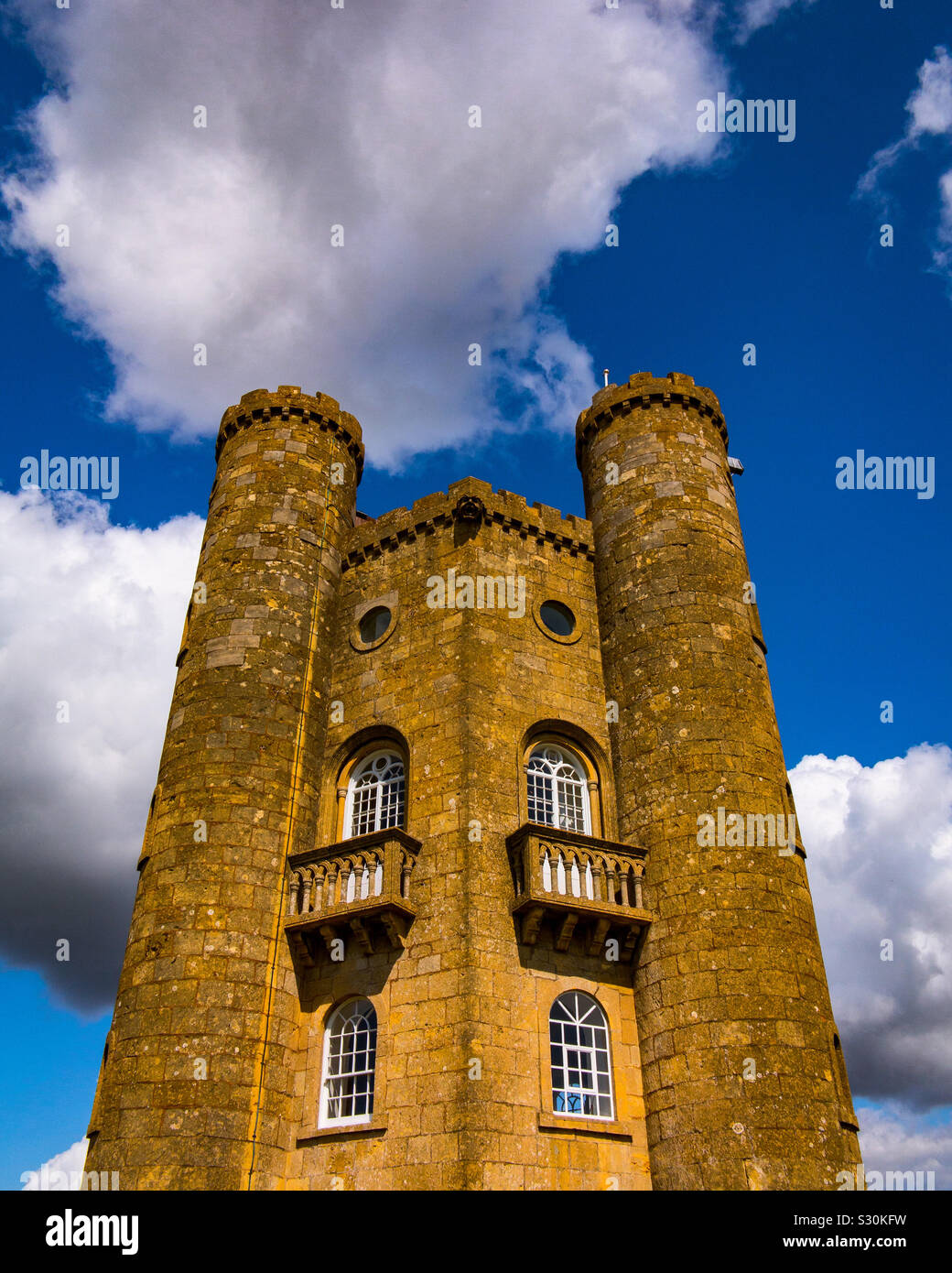 Broadway Tower a folly in the Cotswolds Worcestershire England UK Stock ...