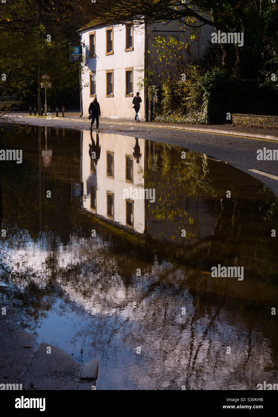 Flooding in Matlock Derbyshire in November 2019 Stock Photo - Alamy