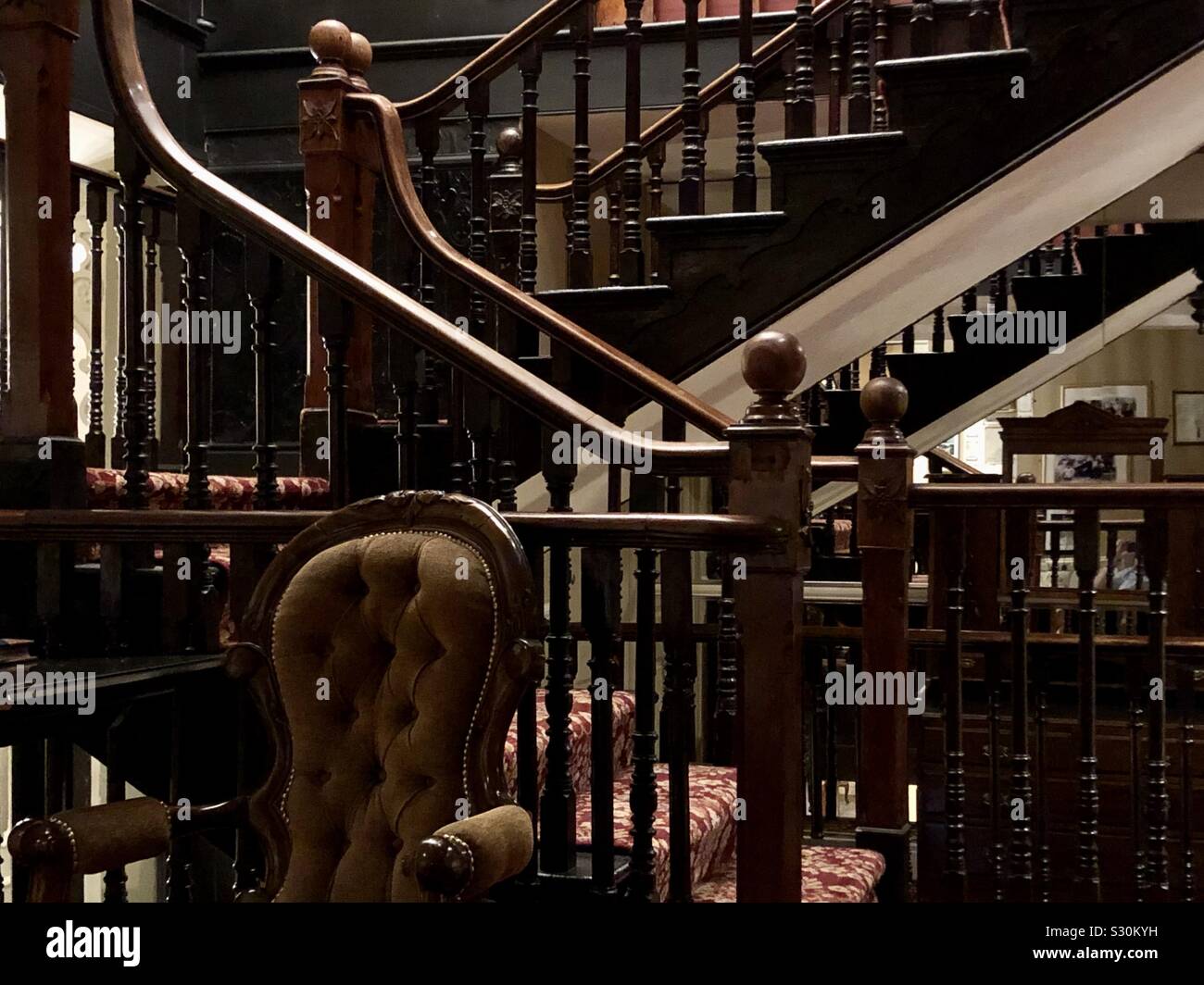 Mahogany stairs hi-res stock photography and images - Alamy