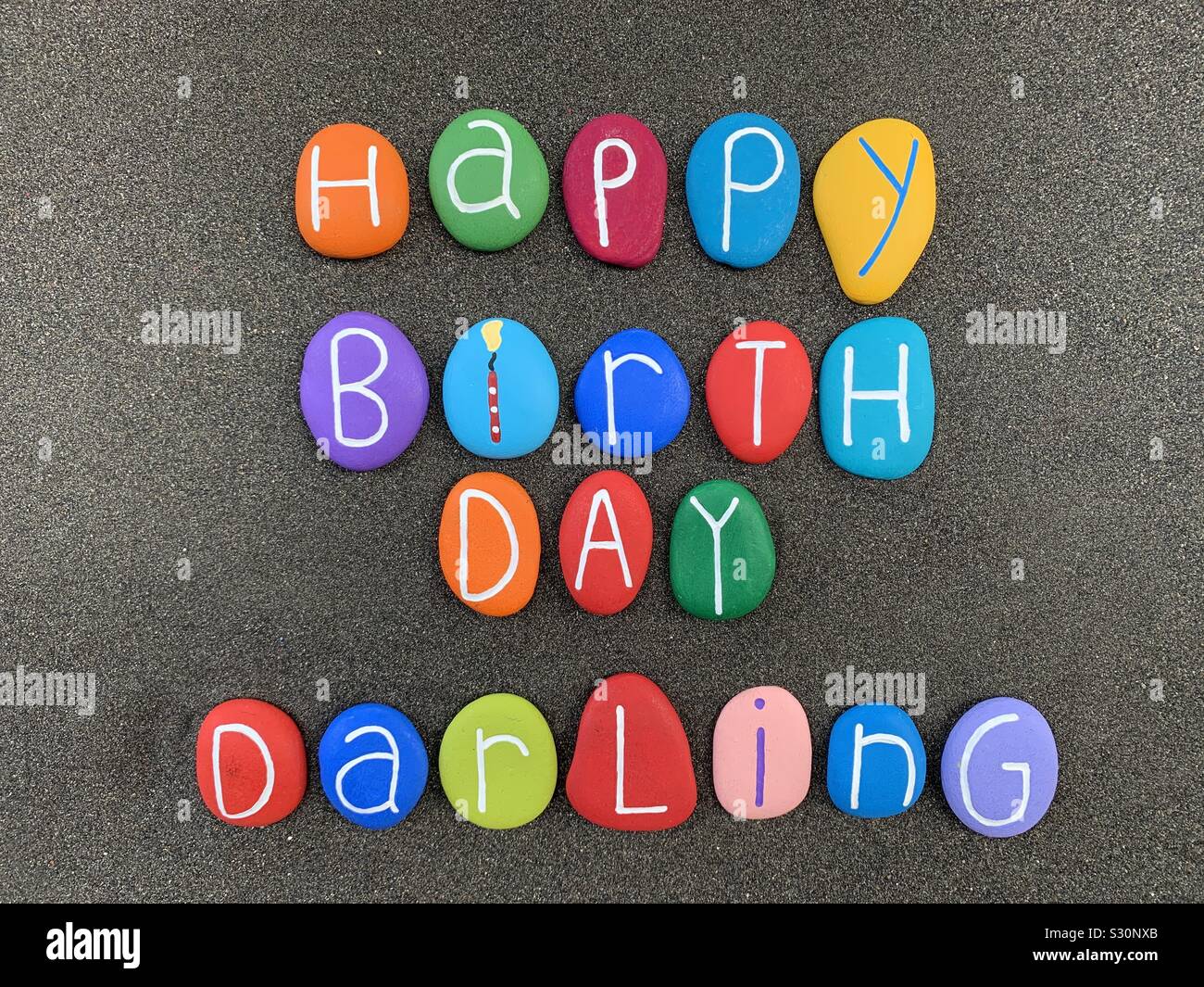 Happy Birthday Darling Stock Photo - Alamy