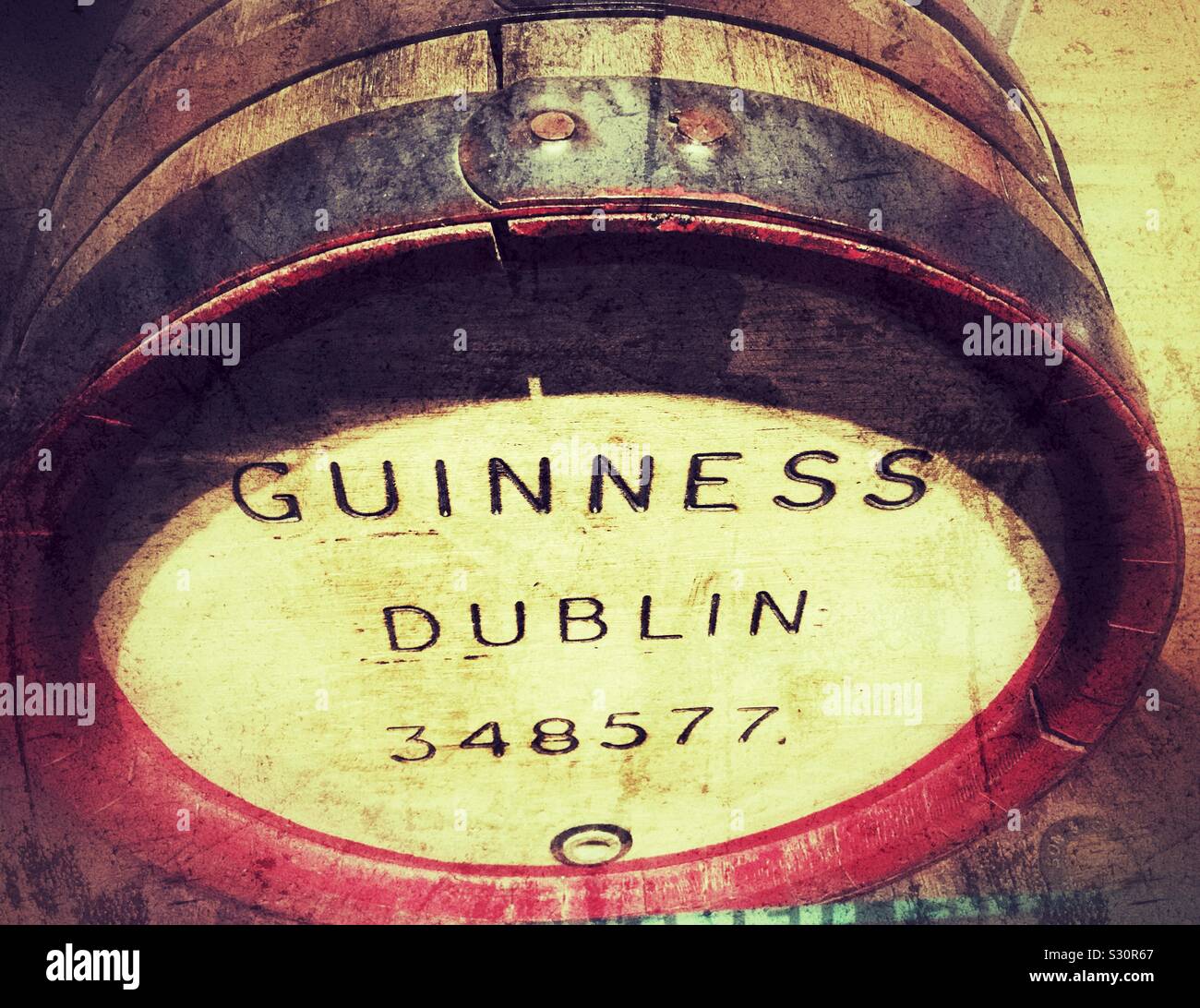 Guinness Barrel At Guinness Storehouse in Dublin, Ireland Stock Photo ...