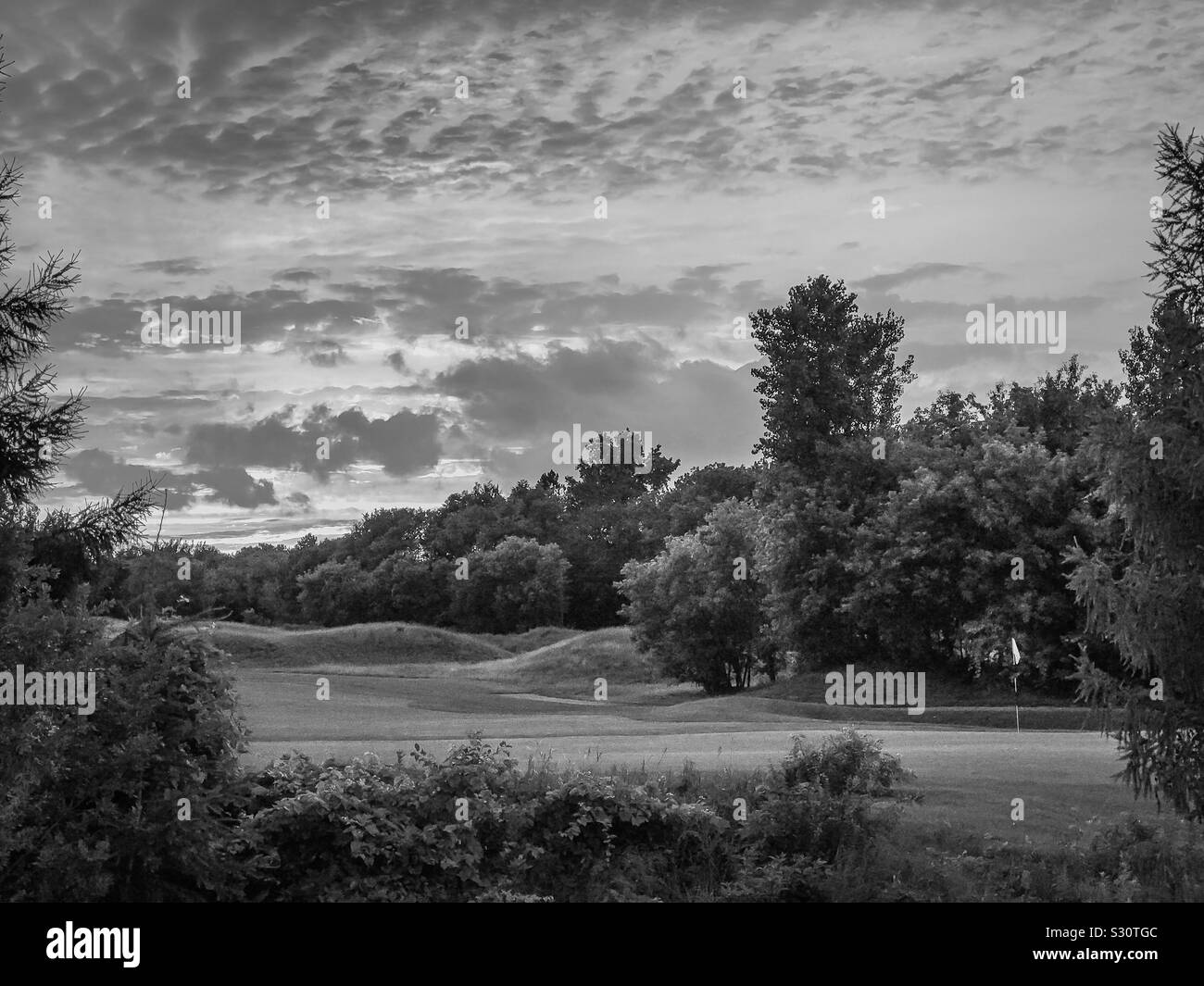 Golf course Black and White Stock Photos & Images - Alamy