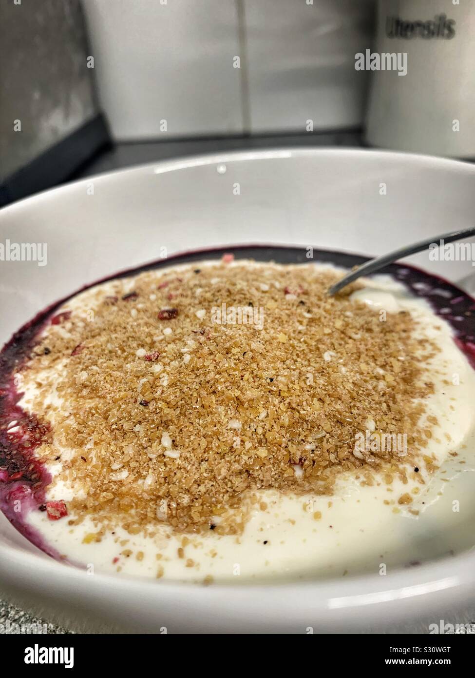 Berries yogurt seeds hi-res stock photography and images - Alamy