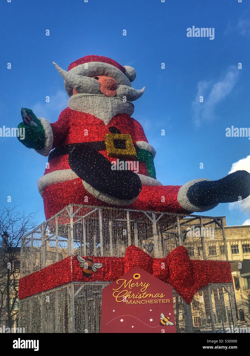 Giant manchester santa hi-res stock photography and images - Alamy