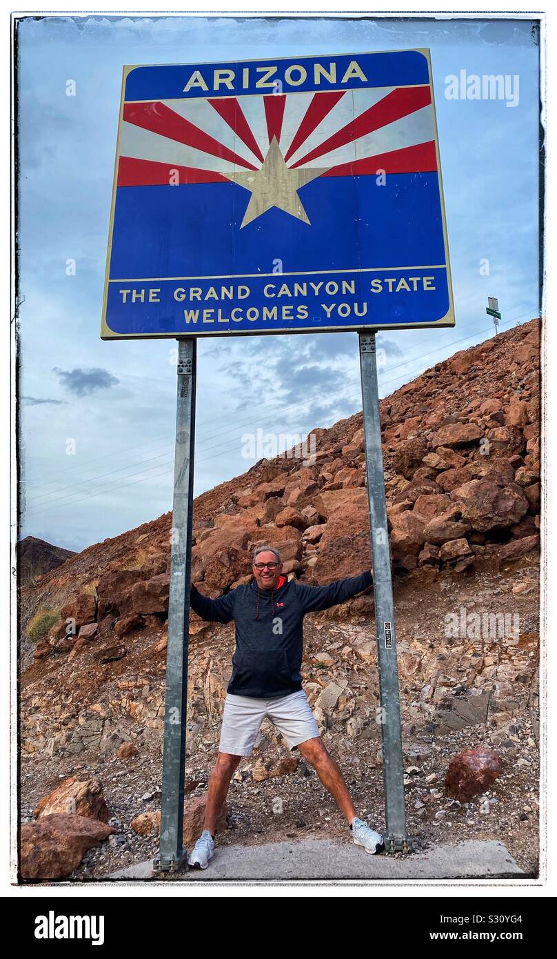 Welcome arizona state sign arizona hi-res stock photography and images ...