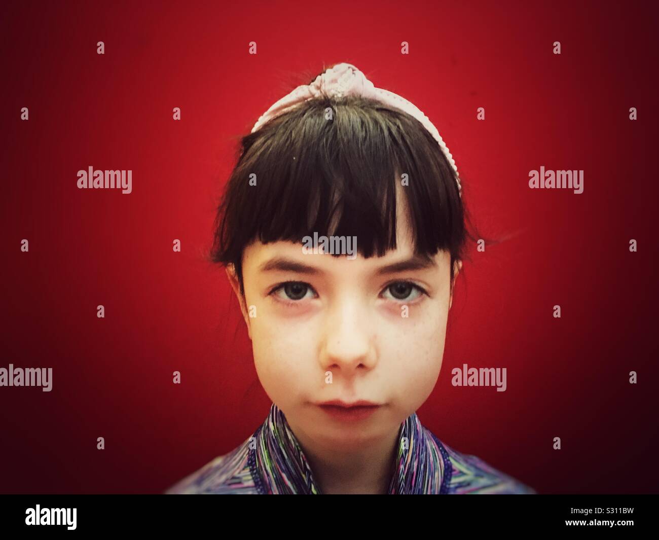 Portrait of 7-year old girl Stock Photo - Alamy
