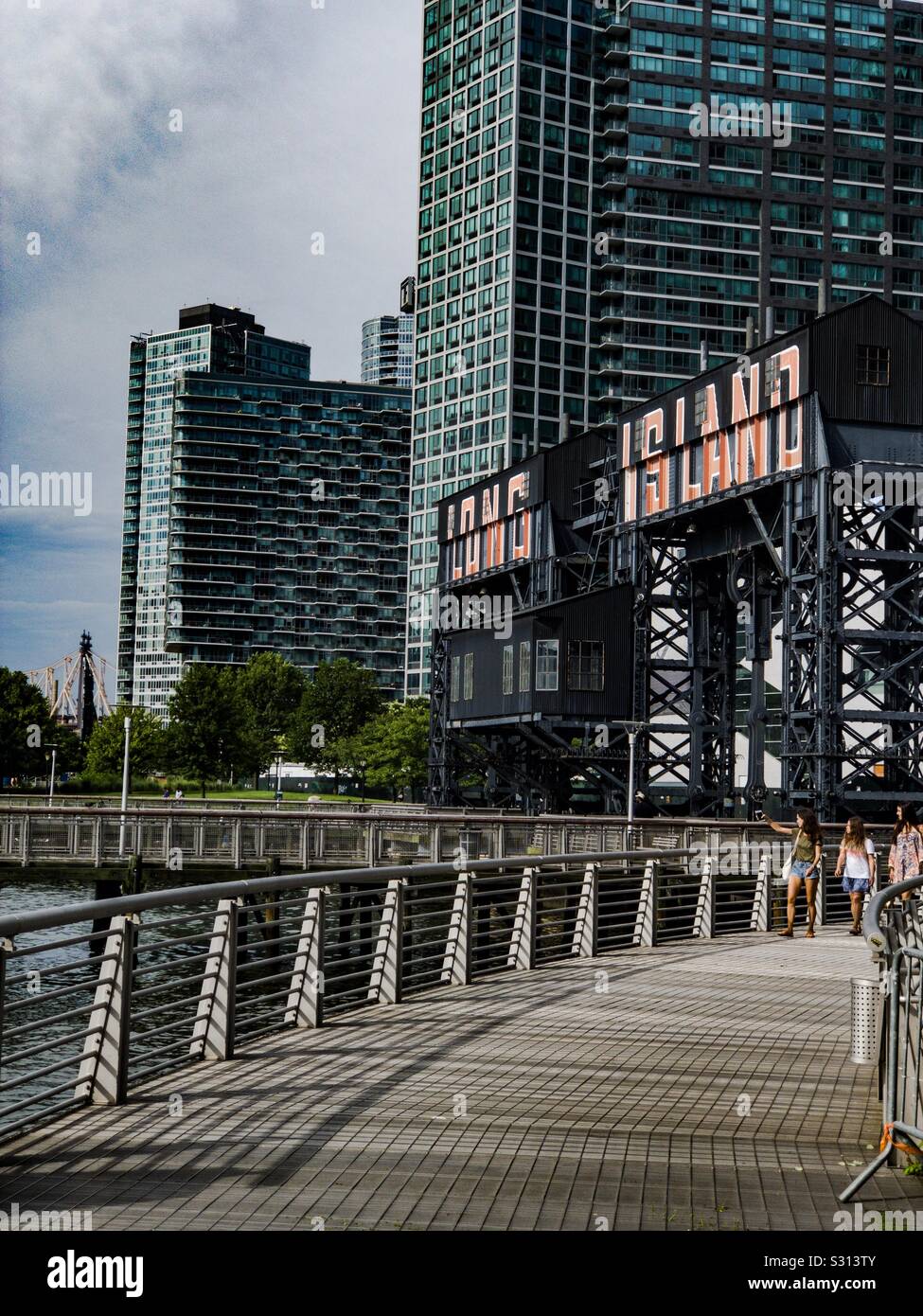 The Plaza at Gantry state park in Long Island City, New York Stock ...