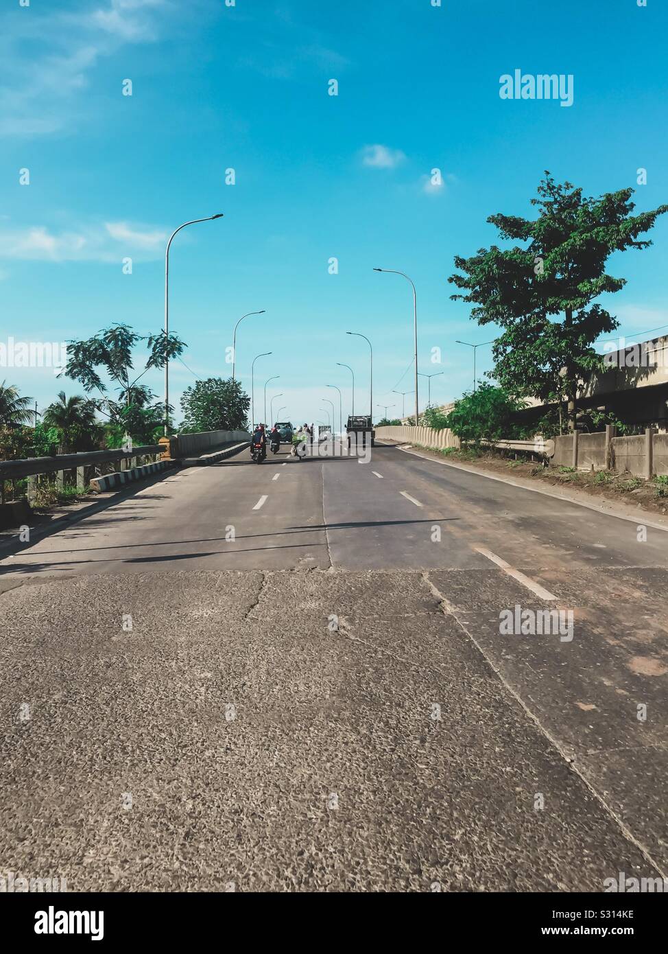 Jakarta infrastructure with blue sky Stock Photo - Alamy