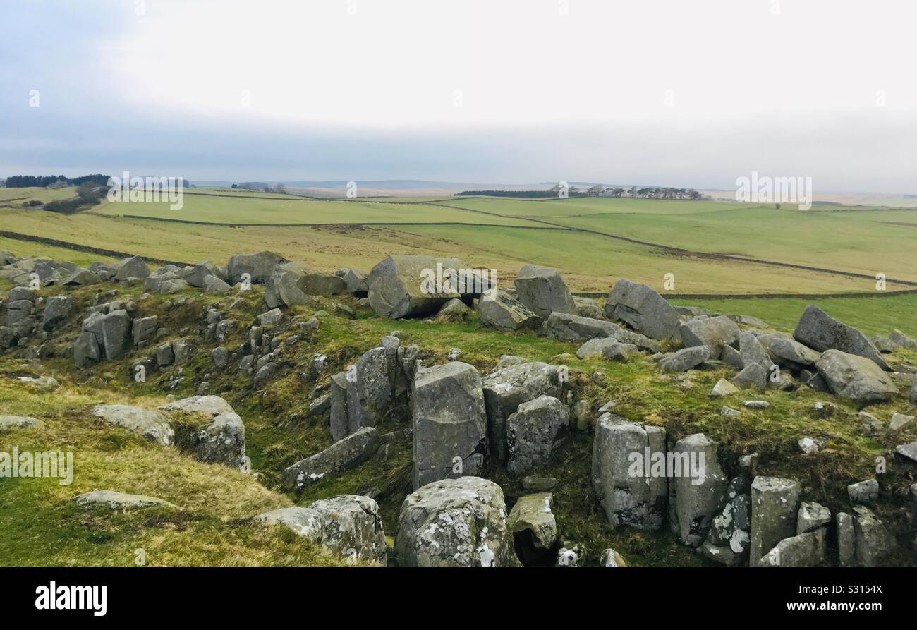 Remnants of Hadrian’s Wall, Near Black Carts Turret, Humshaugh ...