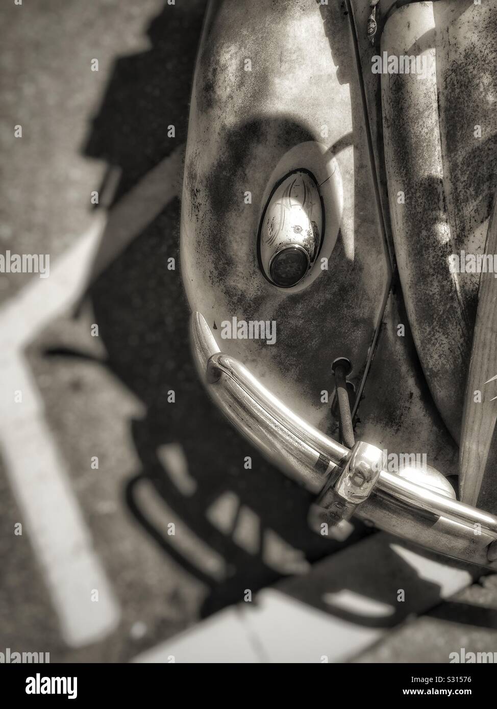 Vintage Volkswagen Beetle rear fender Stock Photo - Alamy