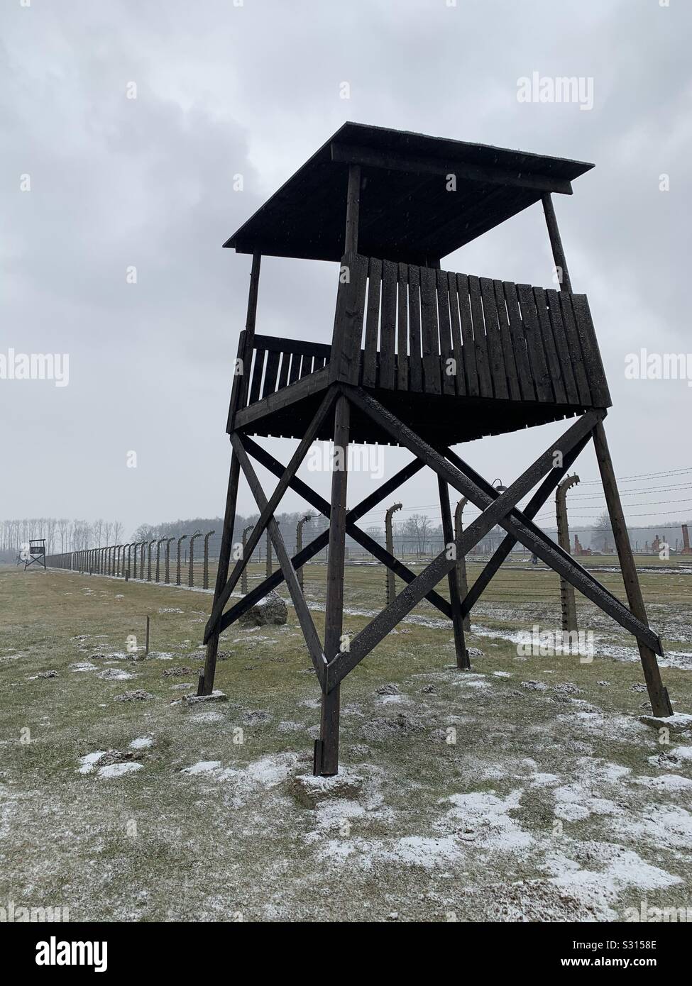Guard tower at auschwitz hi-res stock photography and images - Alamy