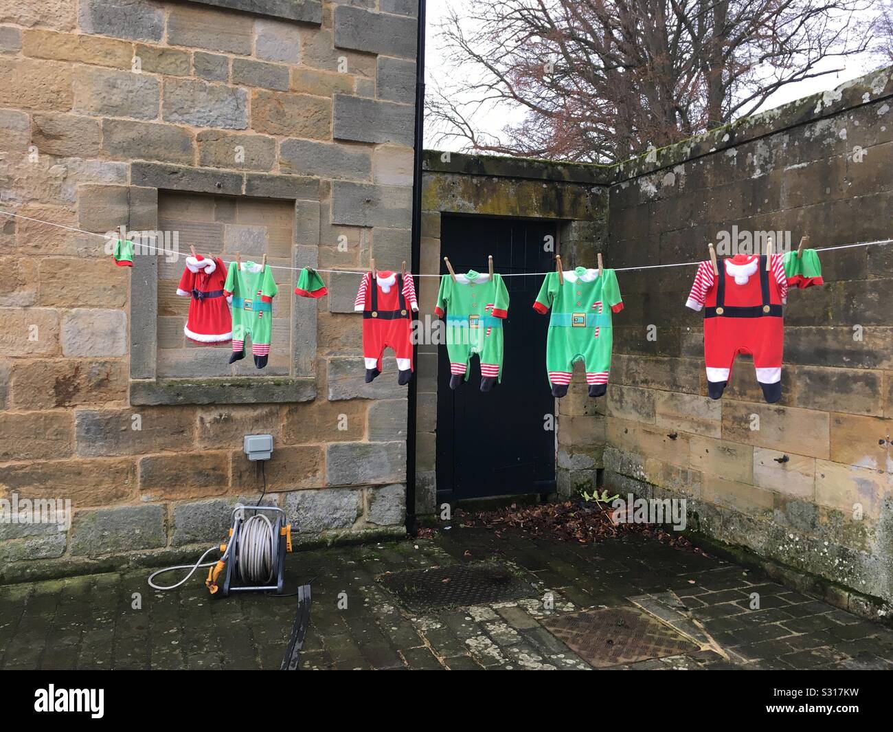 Elf washing line Stock Photo - Alamy
