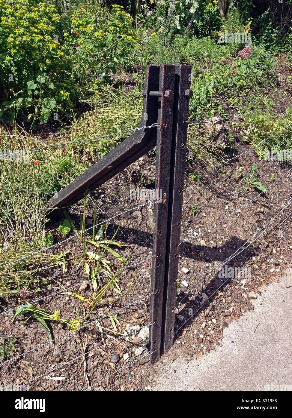 Broad-gauge rail of the type once used by the Great Western Railway in ...