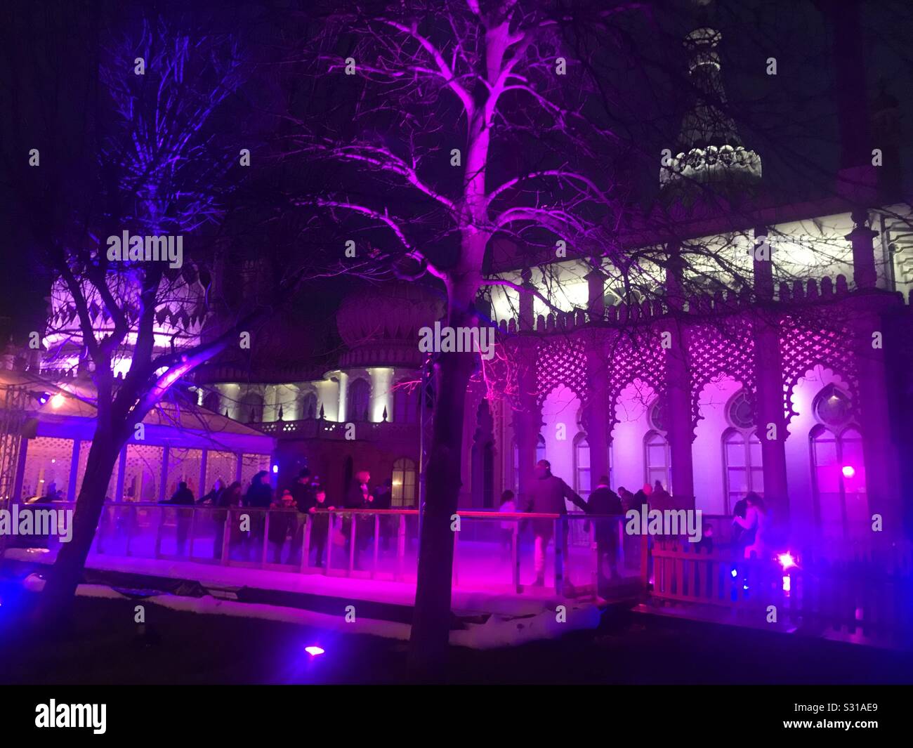 Ice Rink at The Royal Pavilion, Brighton Stock Photo - Alamy