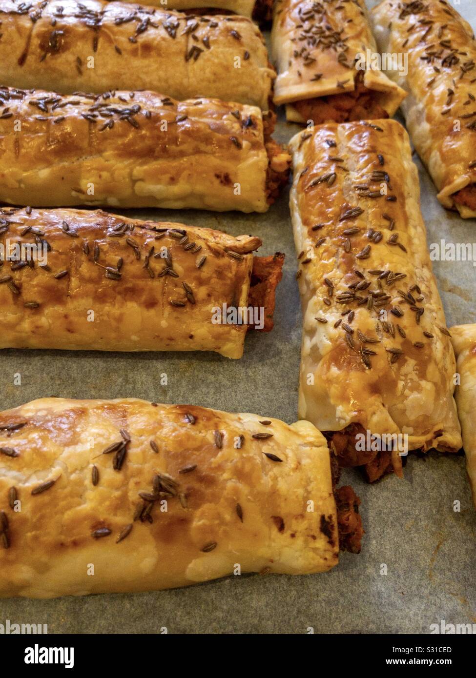 Homemade vegetarian pastry rolls Stock Photo - Alamy