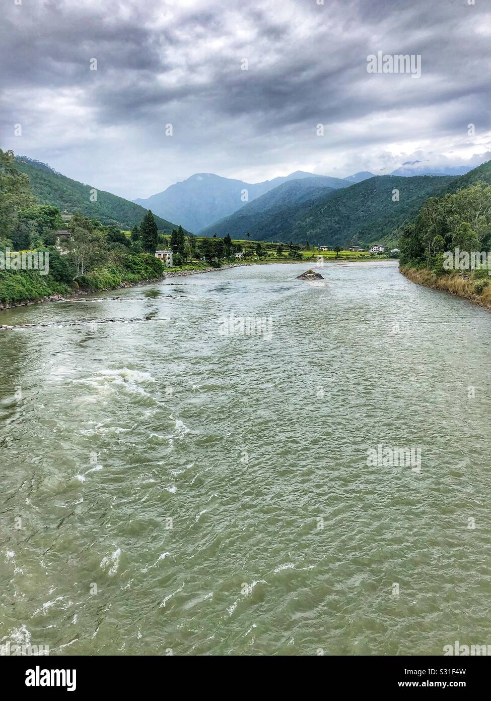 The landscape of Bhutan Stock Photo - Alamy