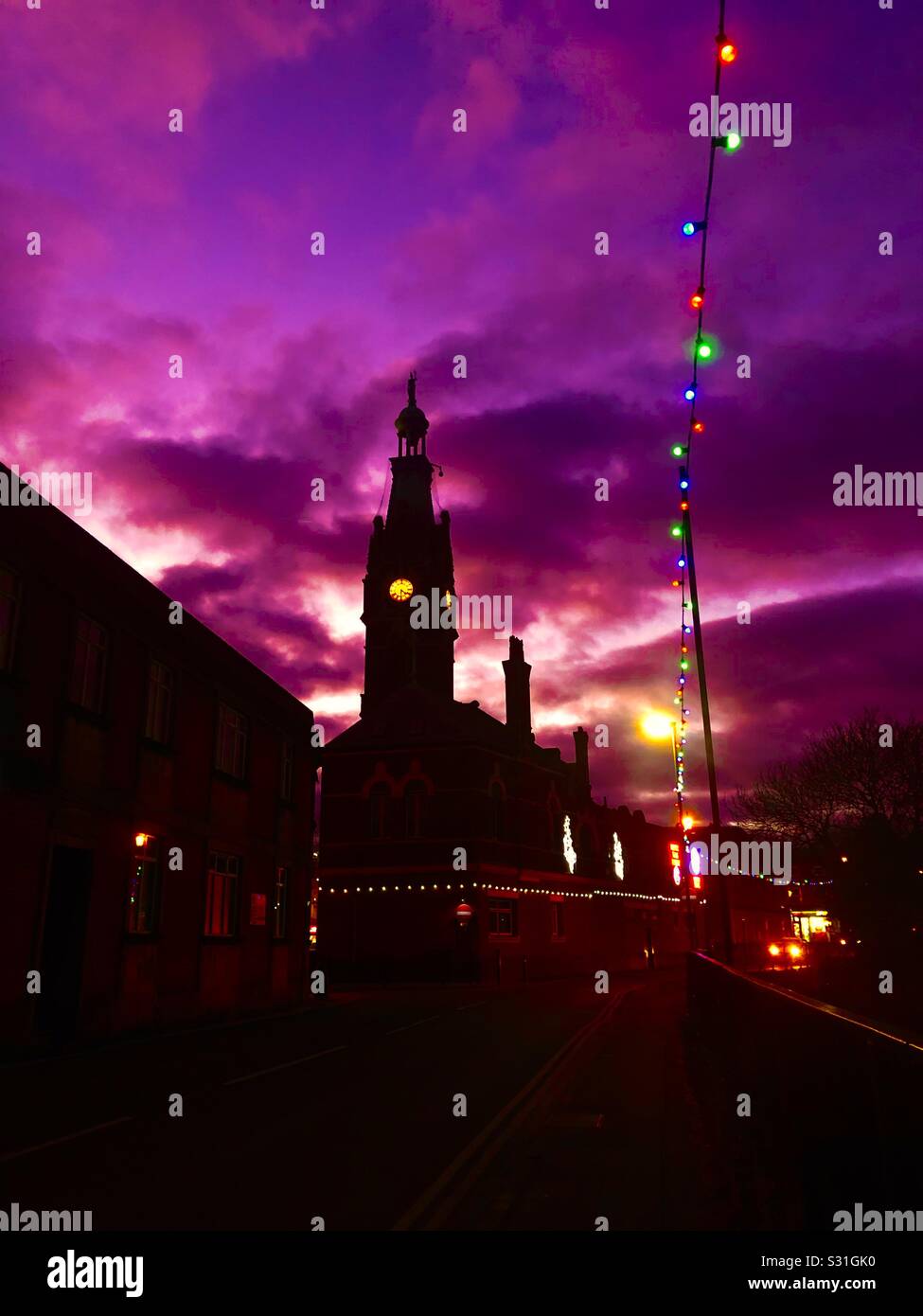 Clock tower sunset hi-res stock photography and images - Alamy