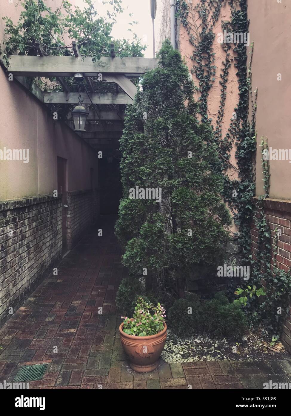 Terrace walkway hi-res stock photography and images - Alamy