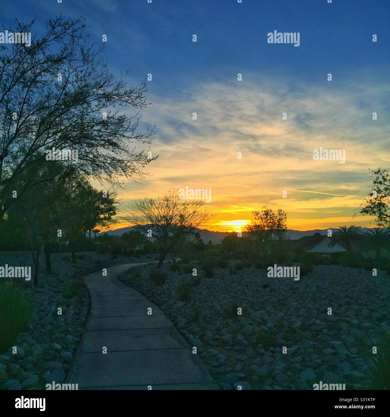 Path at sunset hi-res stock photography and images - Alamy