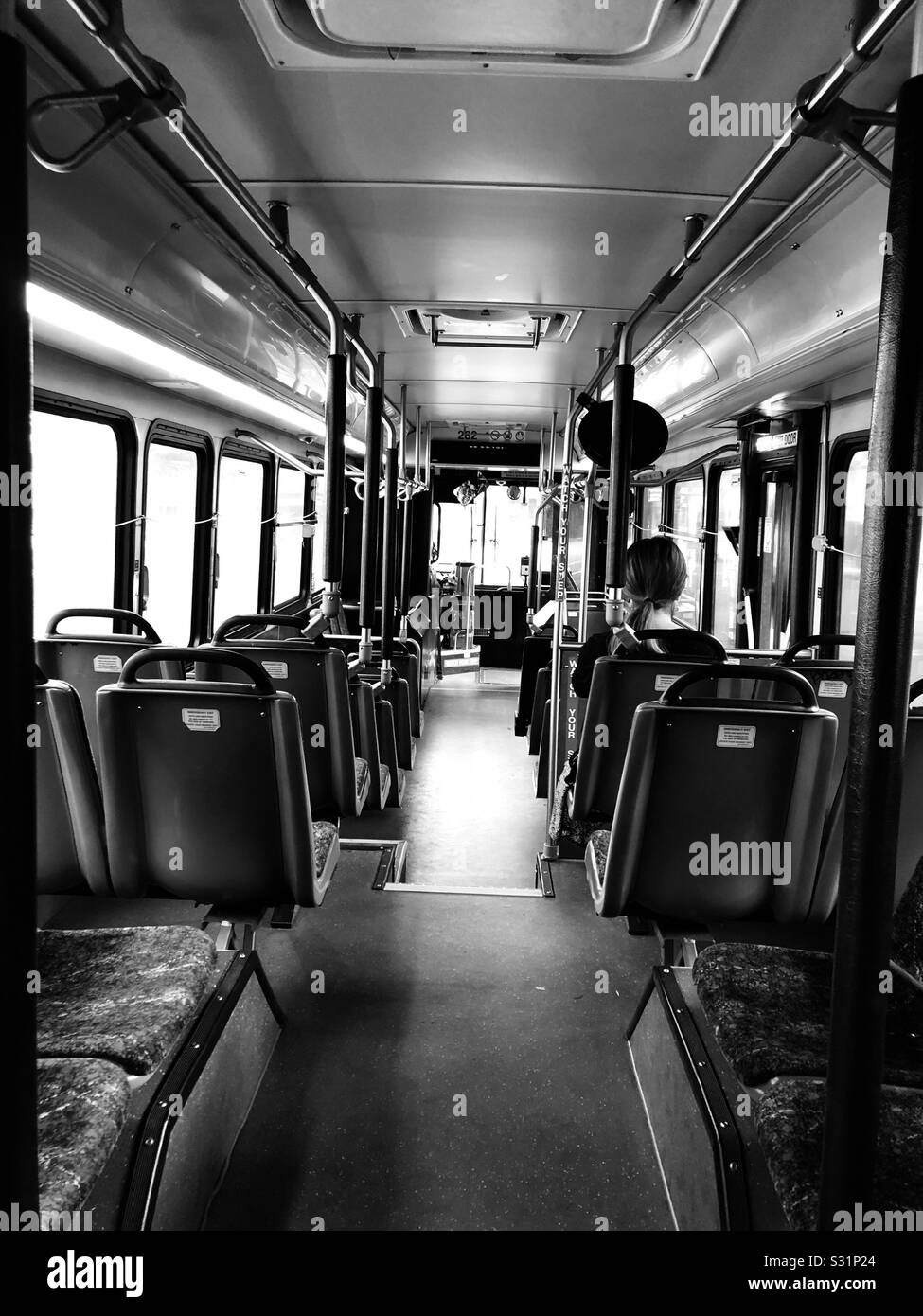 White bus Black and White Stock Photos & Images - Alamy