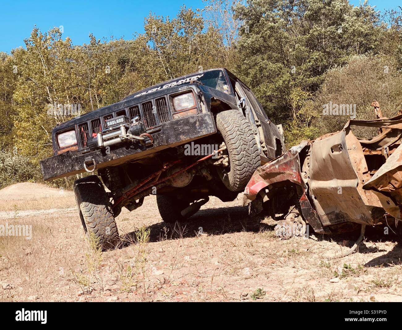 Jeep climbing hill hi-res stock photography and images - Alamy
