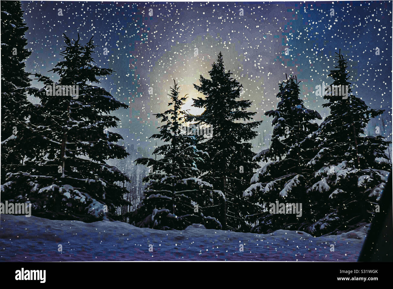 Snowing landscapes hi-res stock photography and images - Alamy