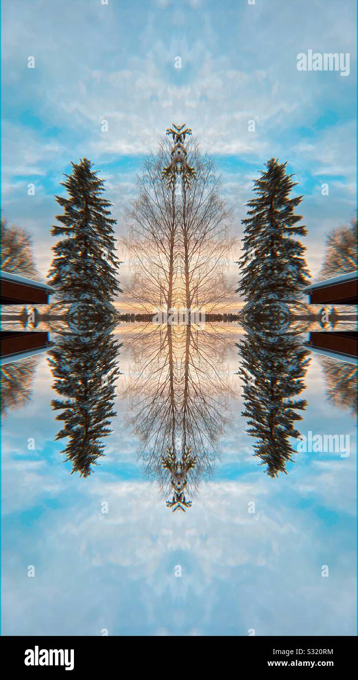 Symmetrical landscape hi-res stock photography and images - Alamy