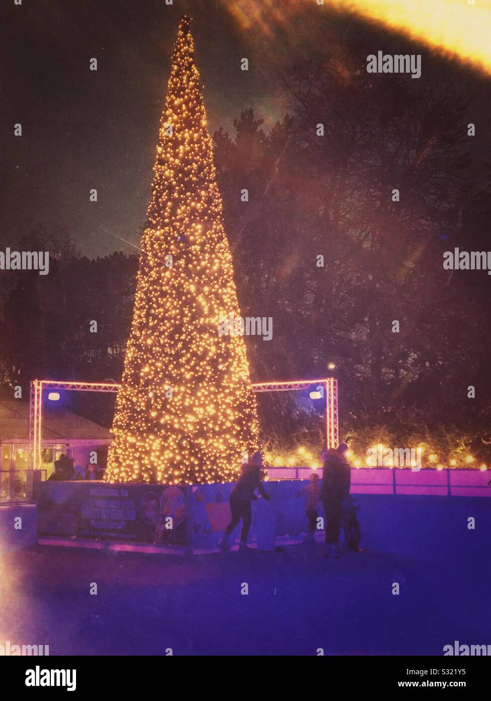 Ice rink Winter Wonderland England UK Stock Photo - Alamy