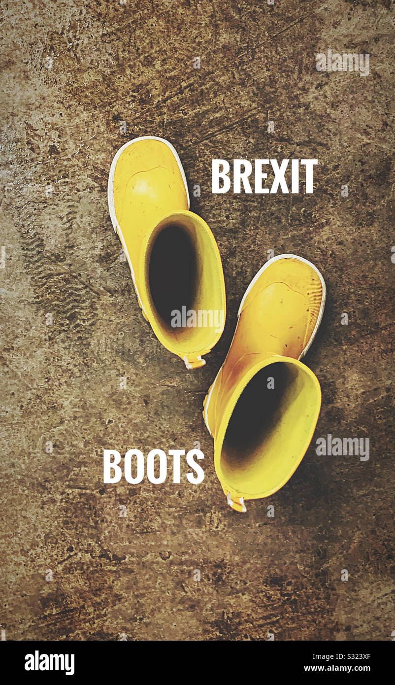 Brexit boots hi-res stock photography and images - Alamy