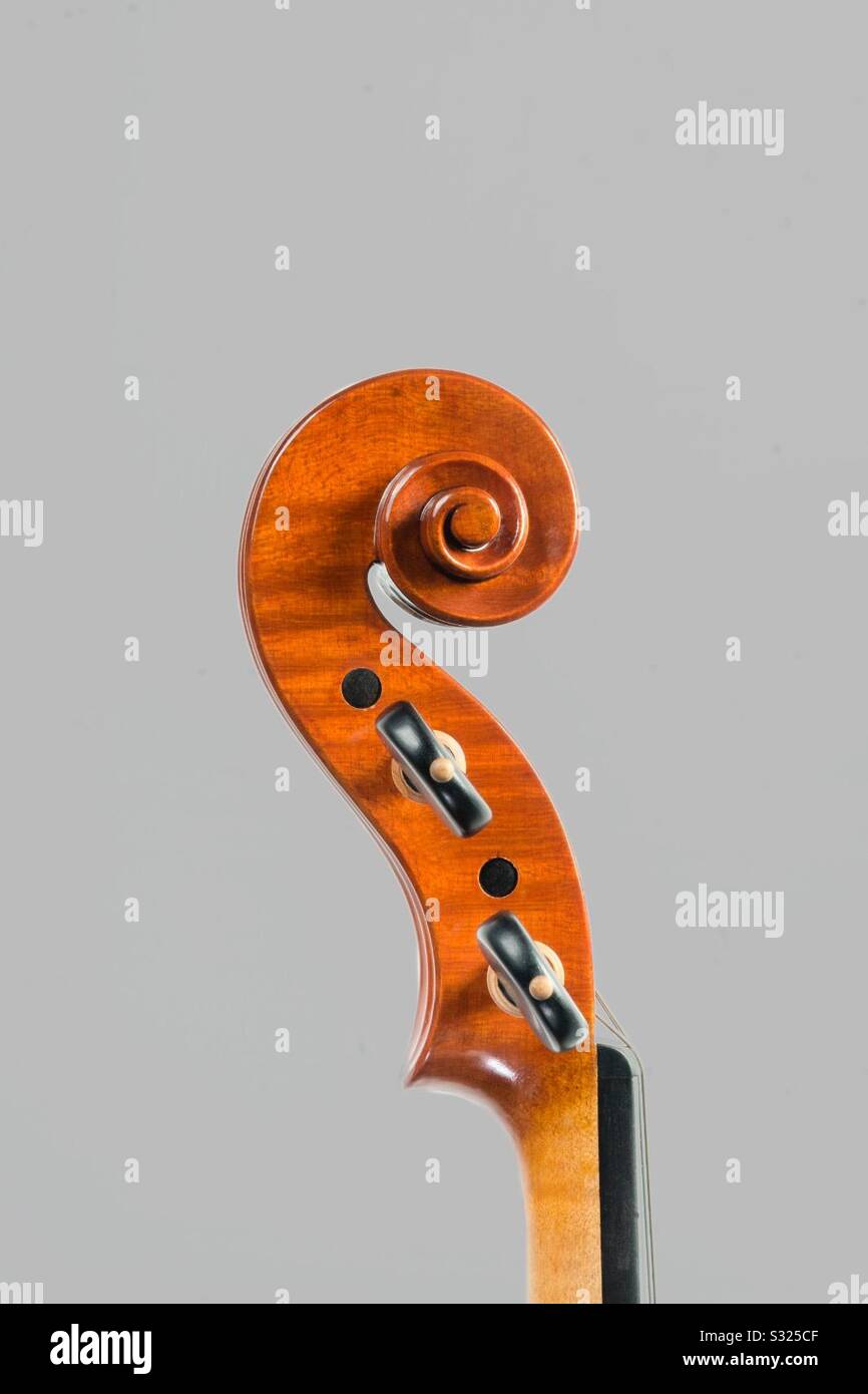 Violin head scroll hi-res stock photography and images - Alamy