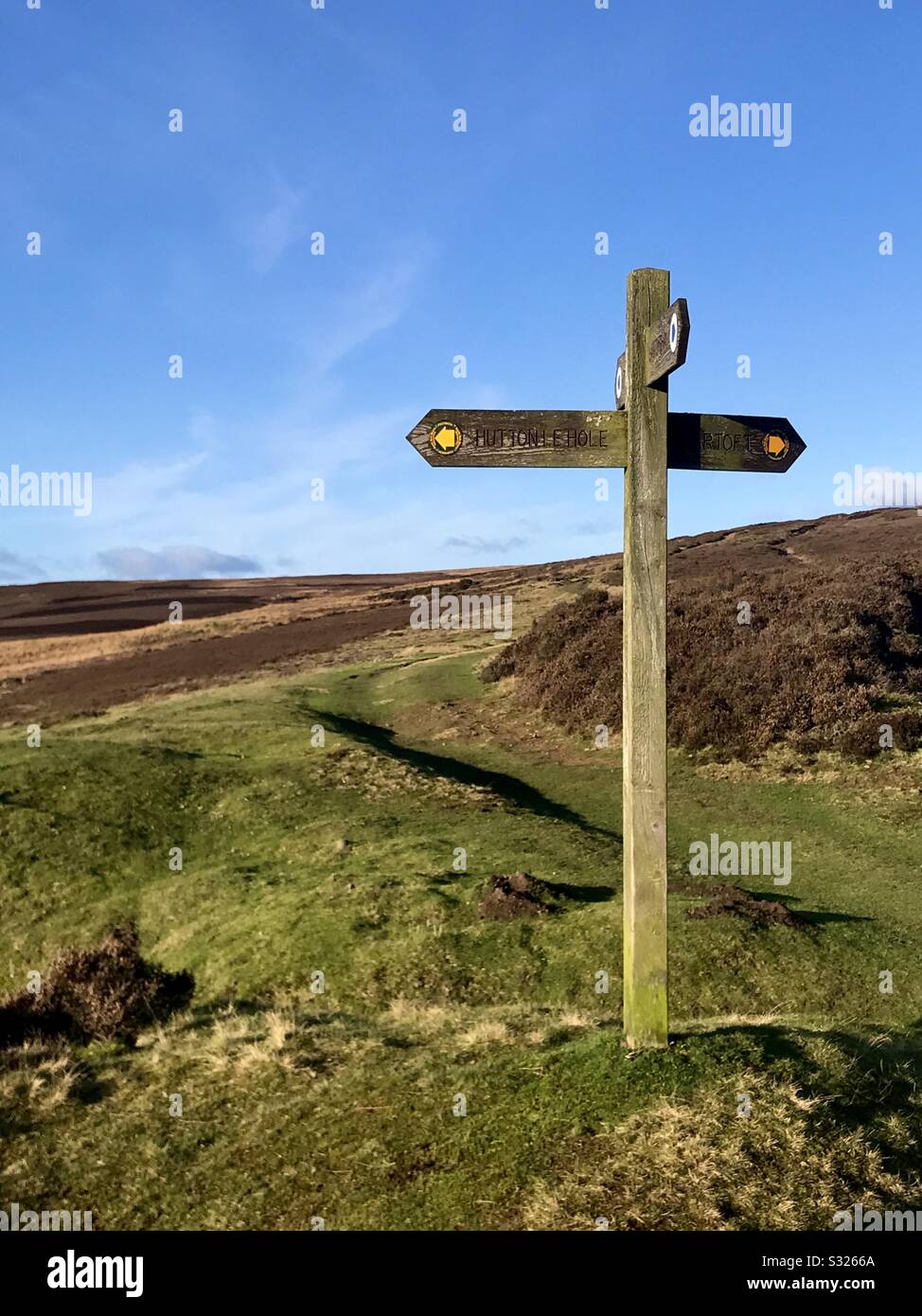 Signpost North Yorkshire Moor Moors High Resolution Stock Photography ...